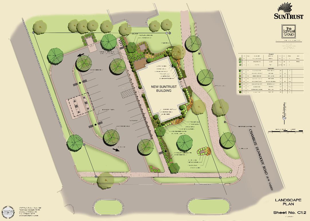 Extra parking approved for SunTrust branch in Dunwoody Village - Rough ...