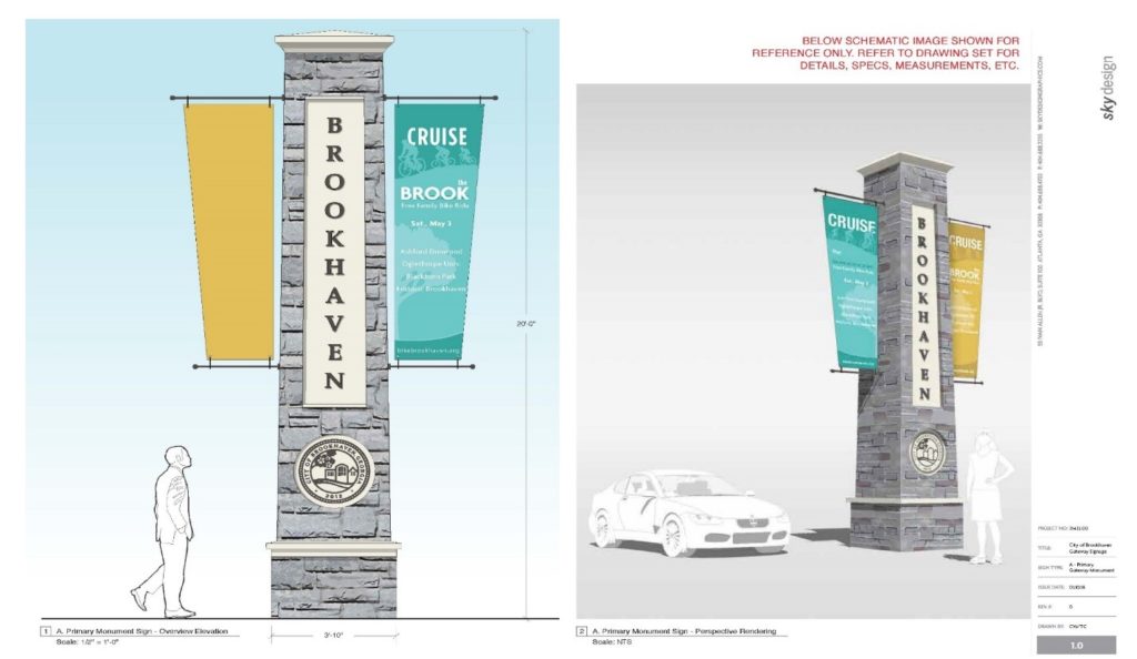 Monumental Brookhaven border signs going up on major roads - Rough ...