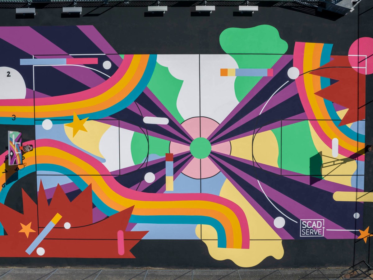 SCAD SERVE unveils vibrant basketball court mural at Usher-Collier ...