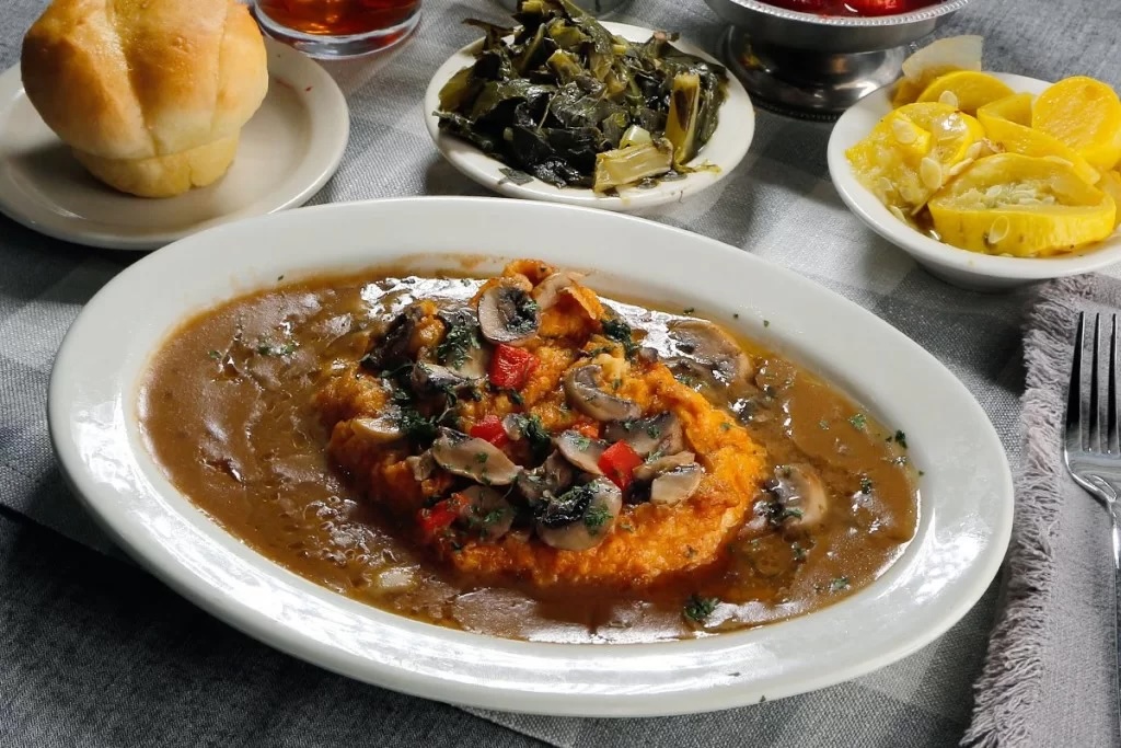 Recipe: Magnolia Room Cafeteria Mushroom Chicken - Rough Draft Atlanta