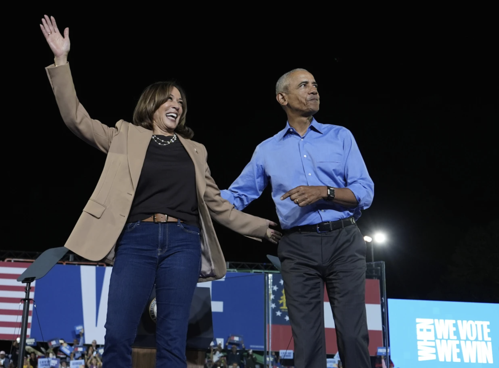 Harris's final campaign push in Georgia with Obama, Springsteen - Rough ...