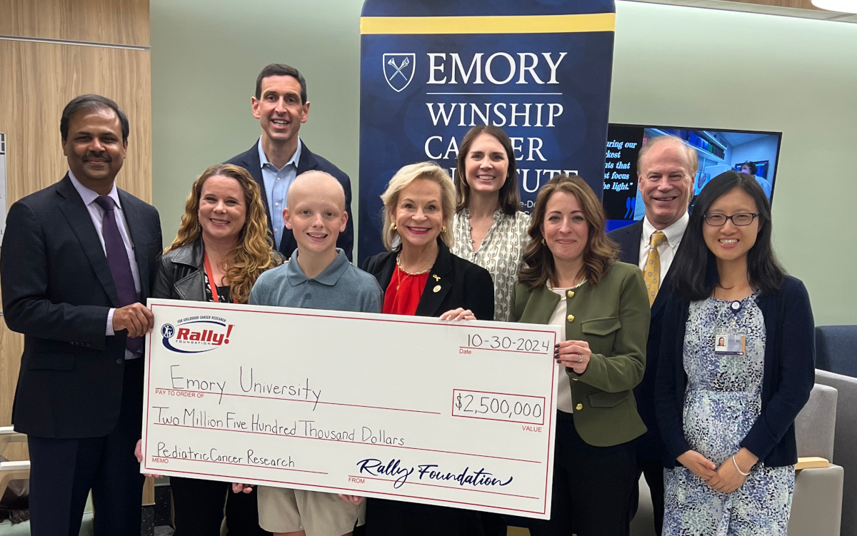 Rally Foundation grants $350,000 to Winship Cancer Institute - Rough ...