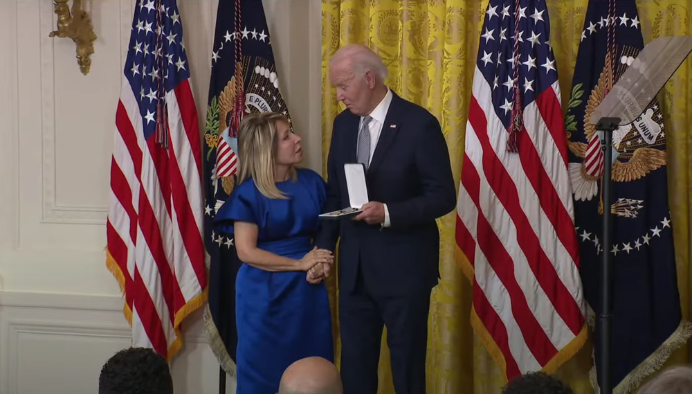 Paula Wallace receives Presidential Citizens Medal from Biden - Rough ...
